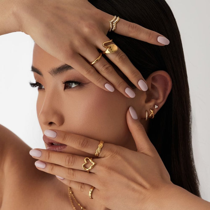 BOHOMOON Criss Cross Hoop Earrings | Waterproof & Tarnish Free